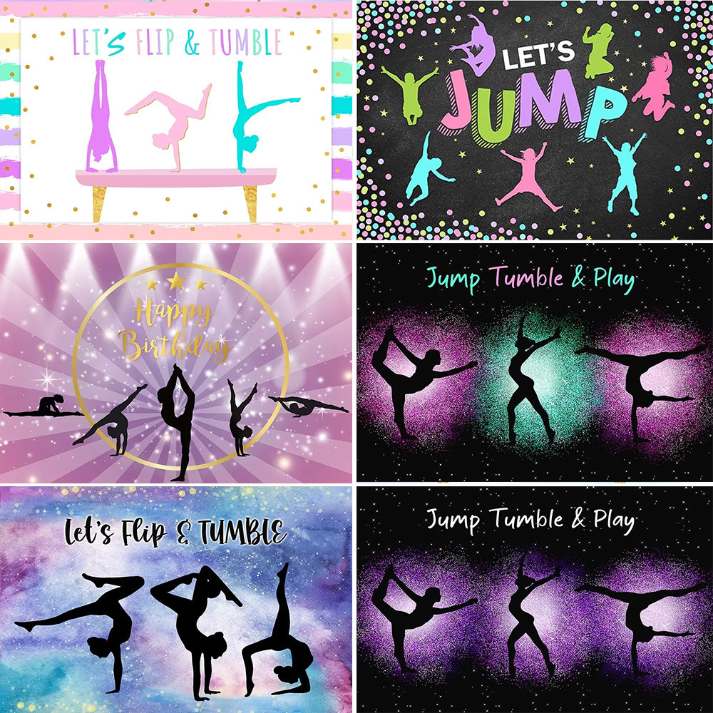 Jual Let's Flip Athlete Gymnast Gymnastic Theme Jump Tumble Play ...