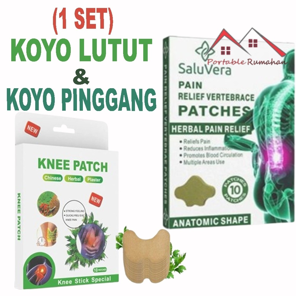 Jual PR - Koyok Herbal Pinggang dan Lutut Tulang Belakang 10pcs/ pain relief Plaster Detox ...