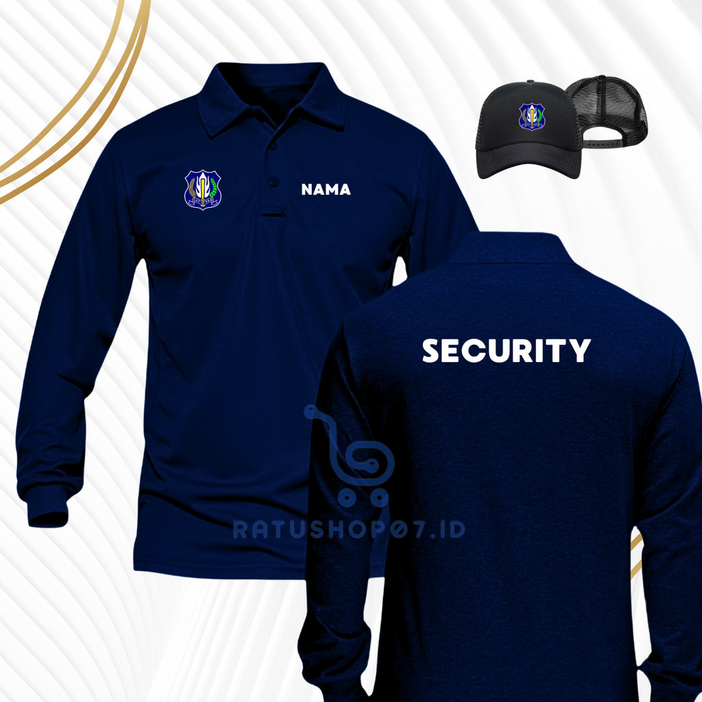 Jual Bonus Topi Baju Kaos Poloshirt Lengan Panjang Seragam Satpam ...