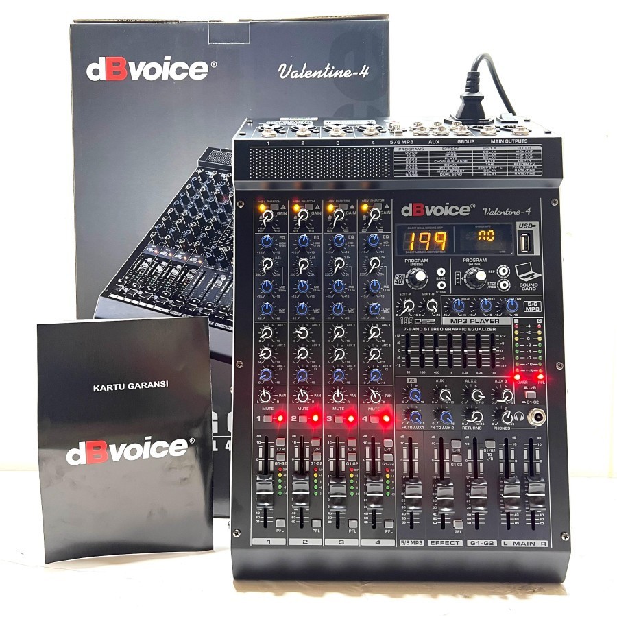 Jual Mixer dB Voice Valentine 4 Original 4 Channel dBvoice Feature ...