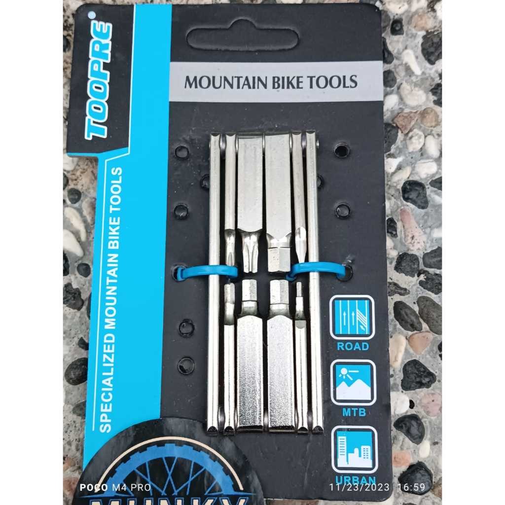 Jual TOOPRE Multi Tool 8 in 1 Sepeda Mini Bike Repair Kit Premium, Alat ...