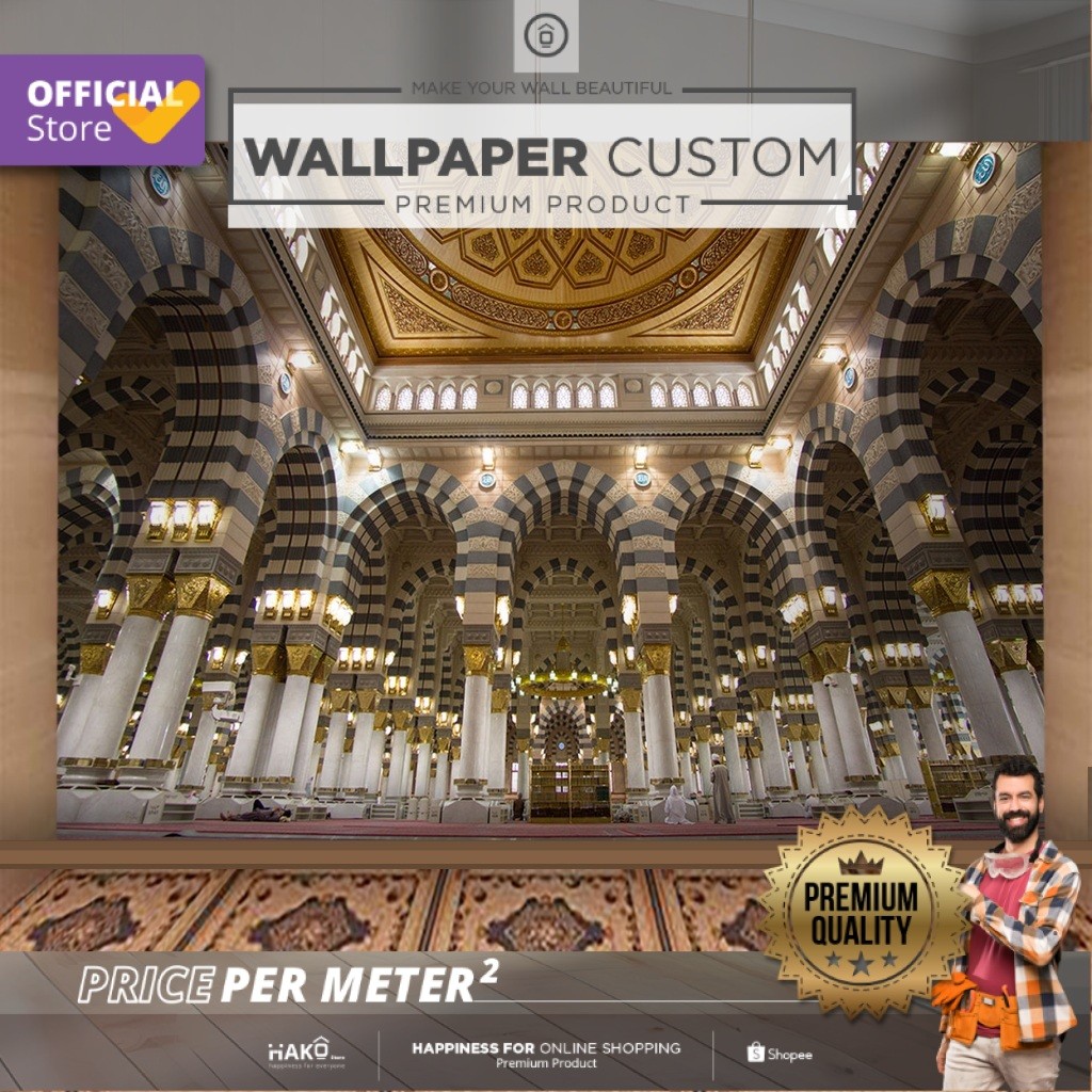 Jual Wallpaper Custom Musholla / Tempat Ibadah | Gambar Masjid, Kakbah ...