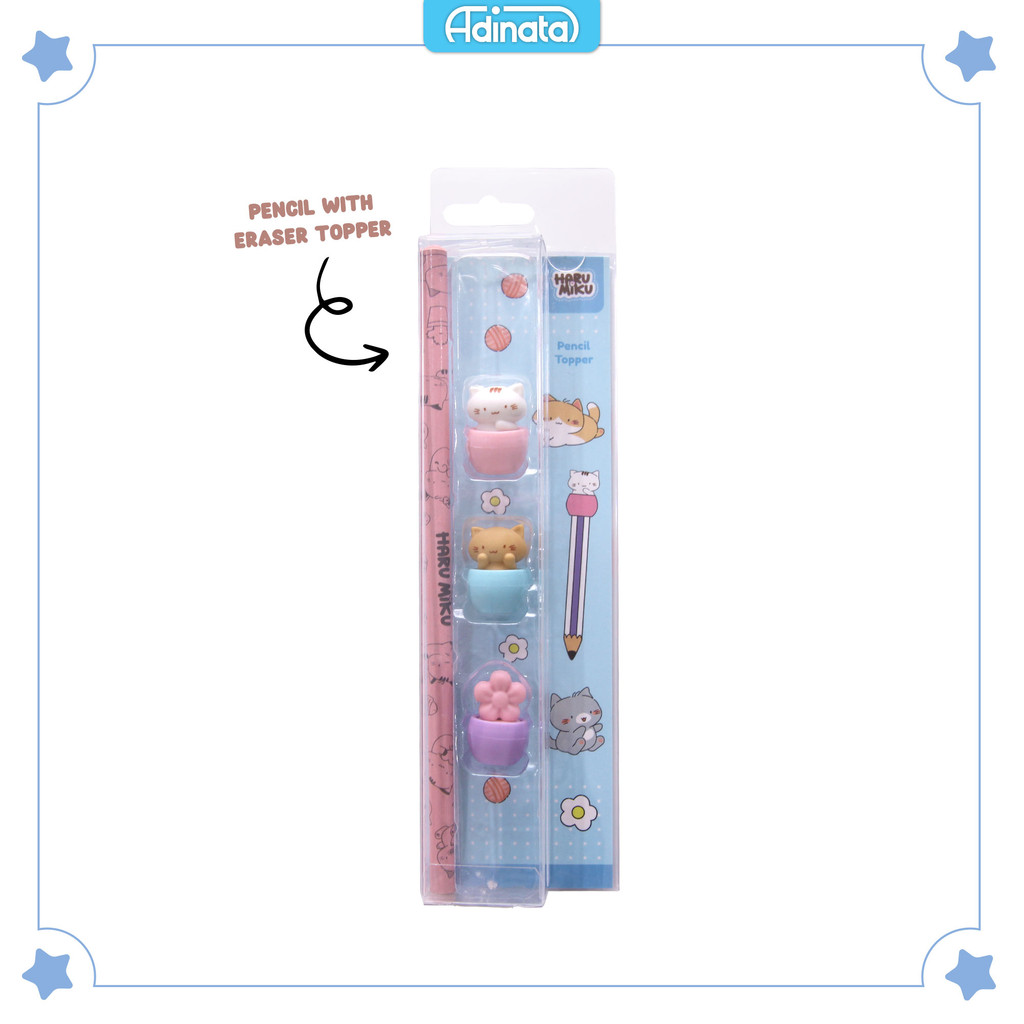 Jual Haru Miku Pencil with Topper 2452-2504 Blue / Pensil / Alat Tulis ...