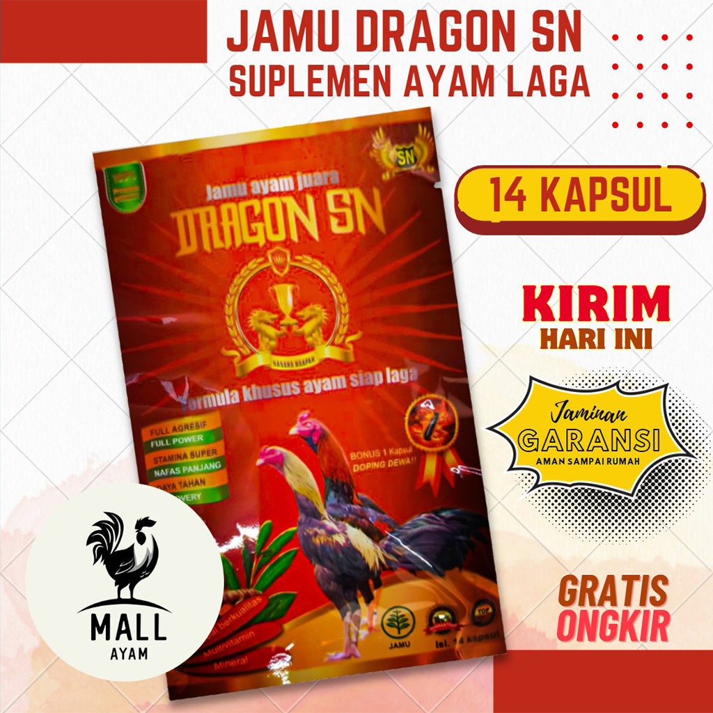 Jual AYAM MALL Jamu Ayam Dragon Sn Kapsul Doping Formula Khusus Ayam ...