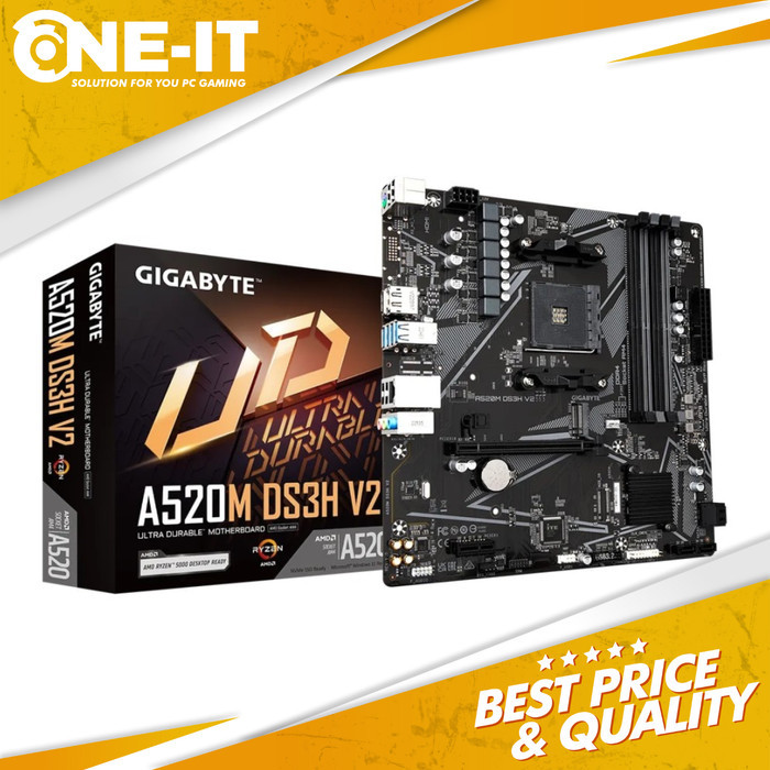 Jual MOTHERBOARD GIGABYTE A520M DS3H V2 DDR4 AMD A520 AM4 | Shopee ...