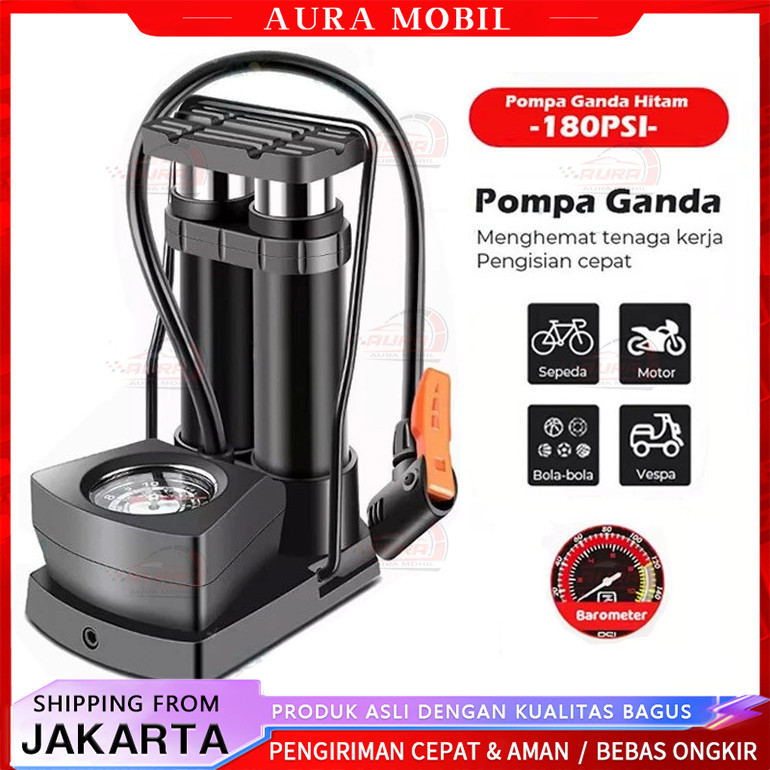 Jual Pompa Angin Mini Portable Foot Pump Manual Emergency Motor Pompa ...