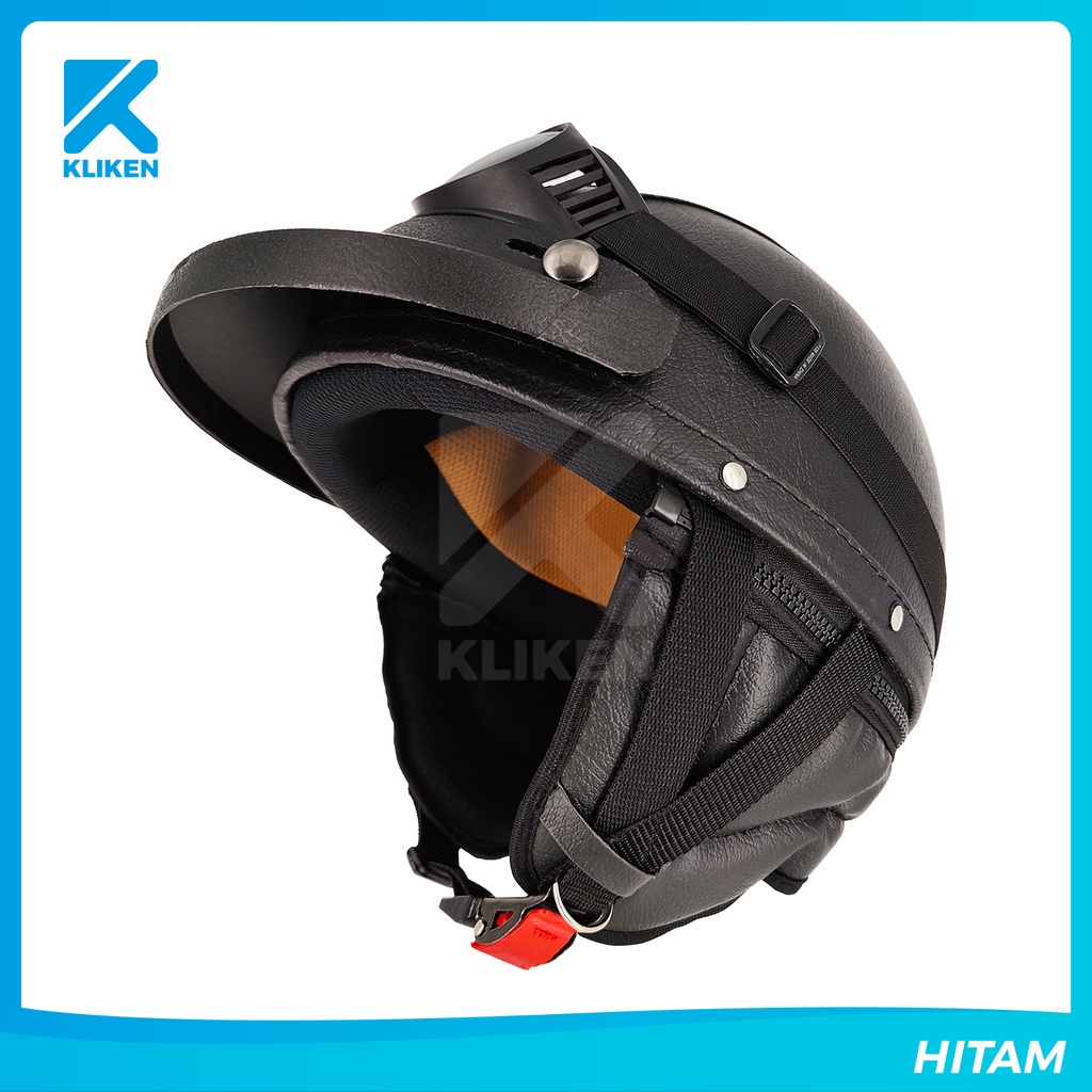 Jual Helm Retro Klasik CL2 Vintage Half Face Motor Classic Dewasa Kulit ...