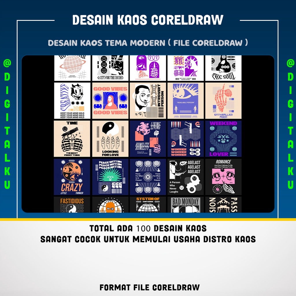 Jual DESAIN KAOS TEMA MODERN ( FILE CORELDRAW ) | Shopee Indonesia