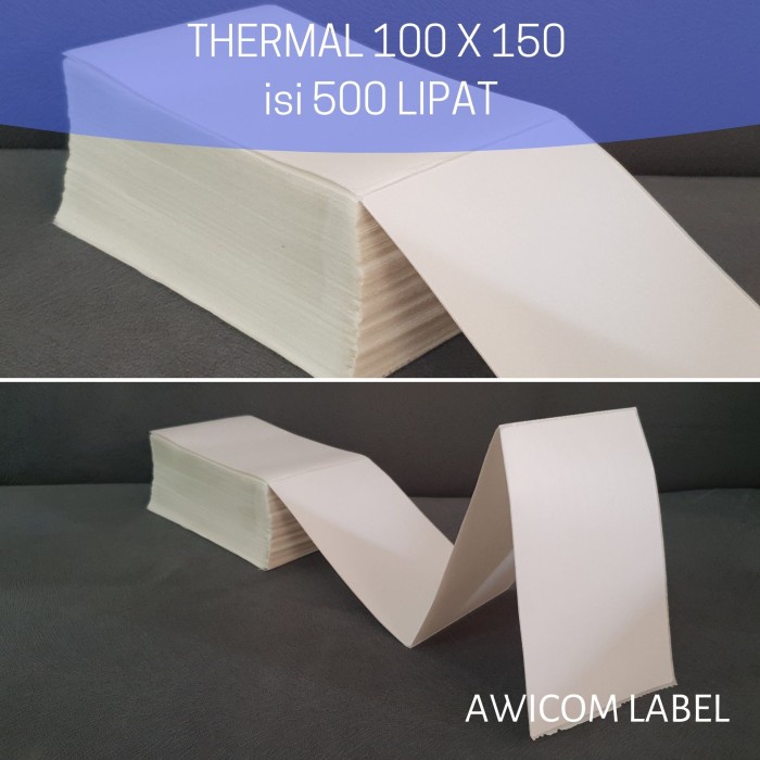 Jual Kemasan LIPAT Label Thermal 100x150 ukuran A6 isi 500 | Shopee ...