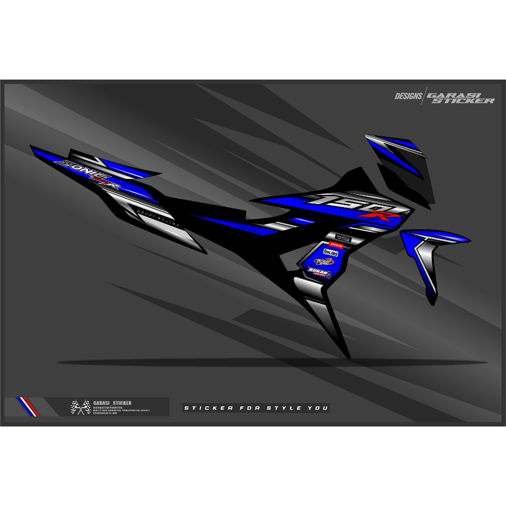 Jual Striping/Stiker Sonic 150 R Simple Racing Thai Style V1 | Shopee ...