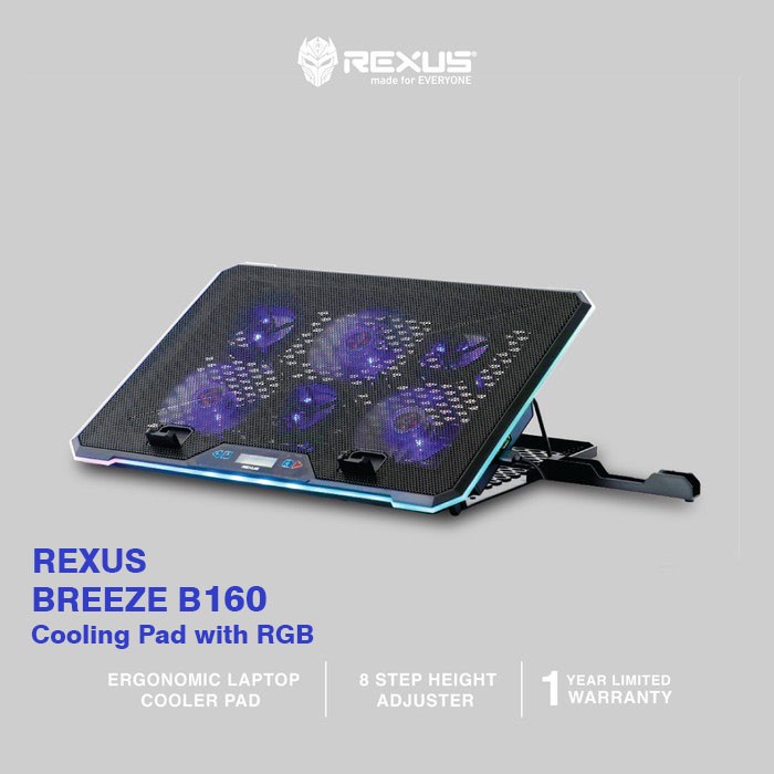 Jual Rexus Breeze B160 Fan Cooling Pad With RGB CoolingPad Notebook | Shopee Indonesia