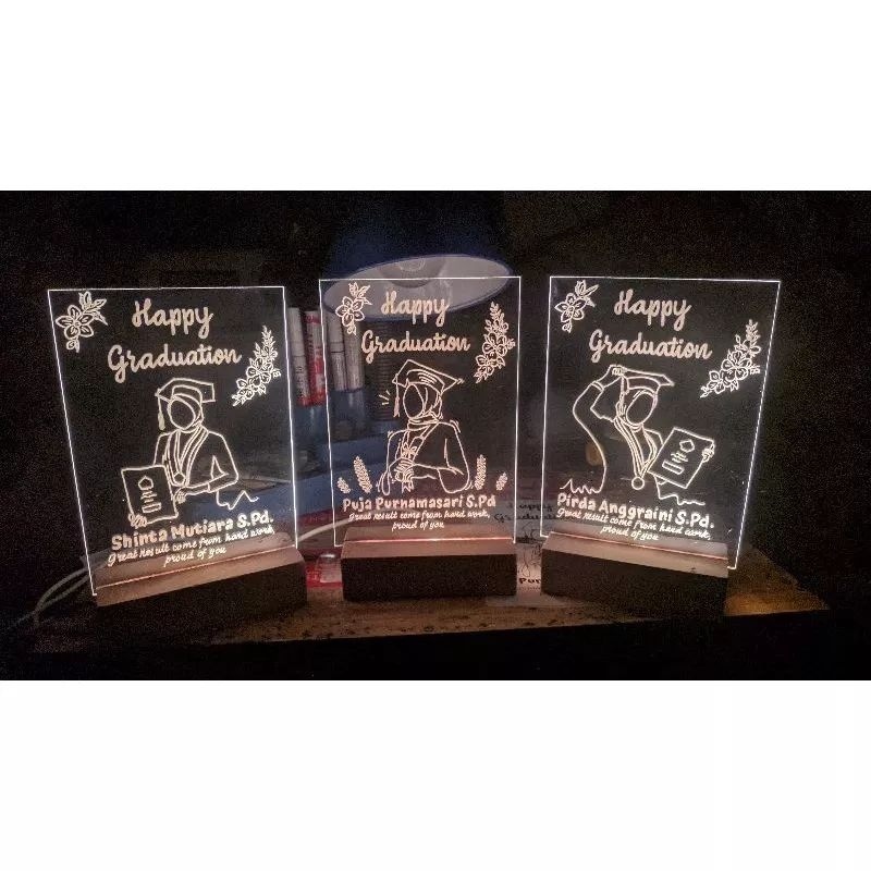 Jual Plakat Akrilik Custom A6 Kado Hampers Gift Box Lettering Ulang ...