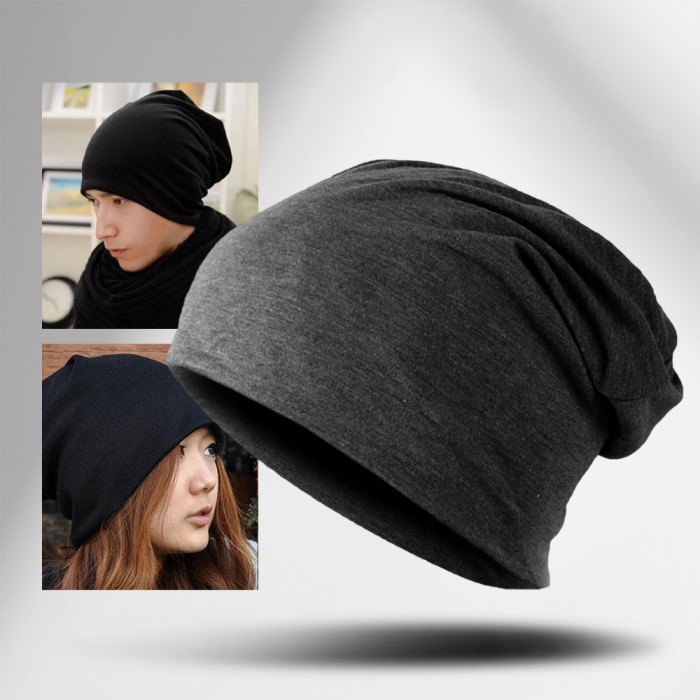 Jual Topi Beanie Hat / Topi Kupluk Pria Wanita Bahan Kain Lembut dan ...
