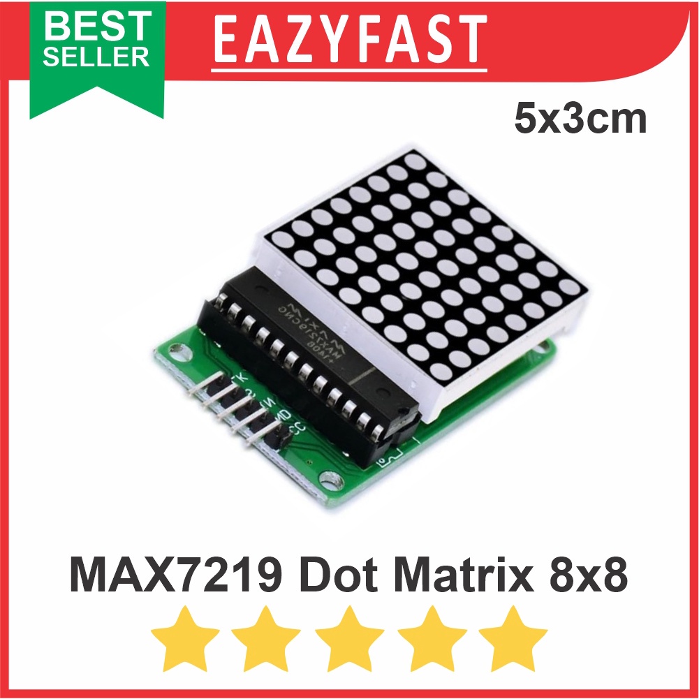 Jual Modul Dot Matrix 1x 1 8x8 MAX7219 8*8 Running Text LED Display Module | Shopee Indonesia