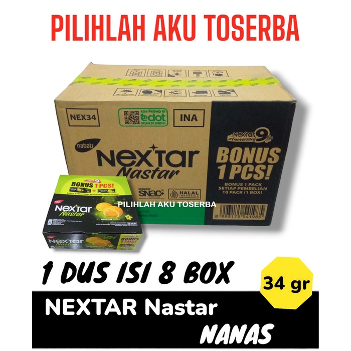 Jual Biskuit Nabati NEXTAR NASTAR Nanas - ( HARGA 1 DUS ISI 8 BOX ...