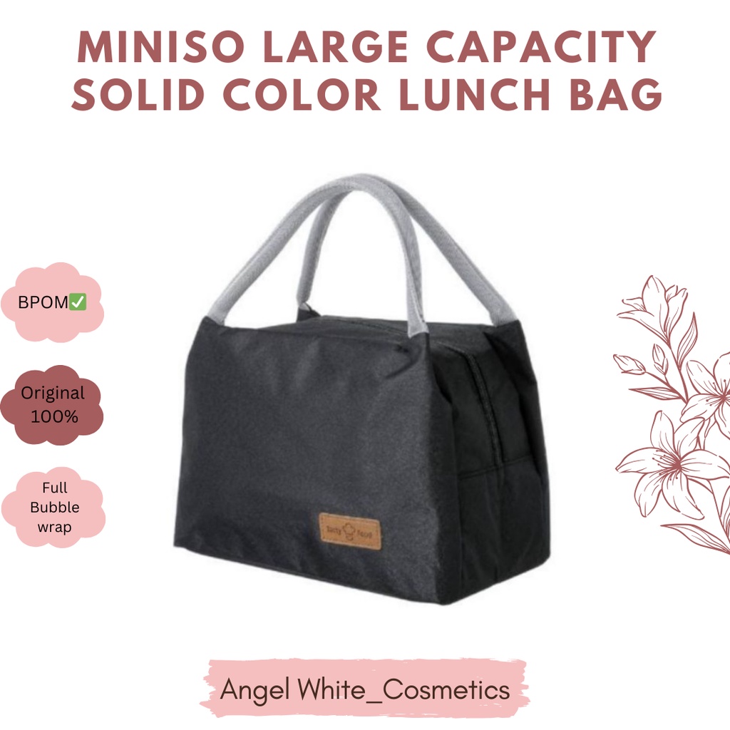 Jual MINISO LARGE CAPACITY SOLID COLOR LUNCH BAG | Shopee Indonesia