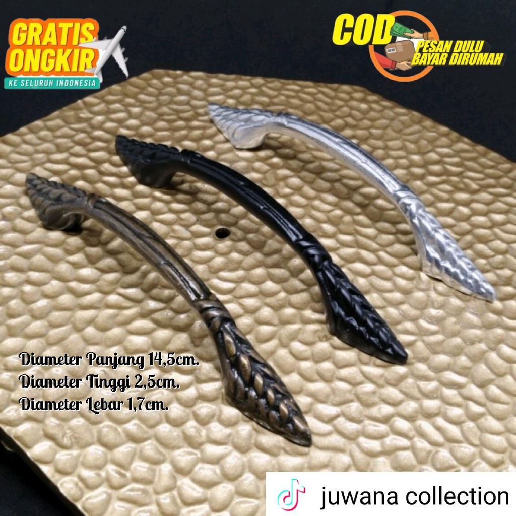 Jual (3pcs)handle pintu almari, handle laci tarikan gagang pintu almari ...