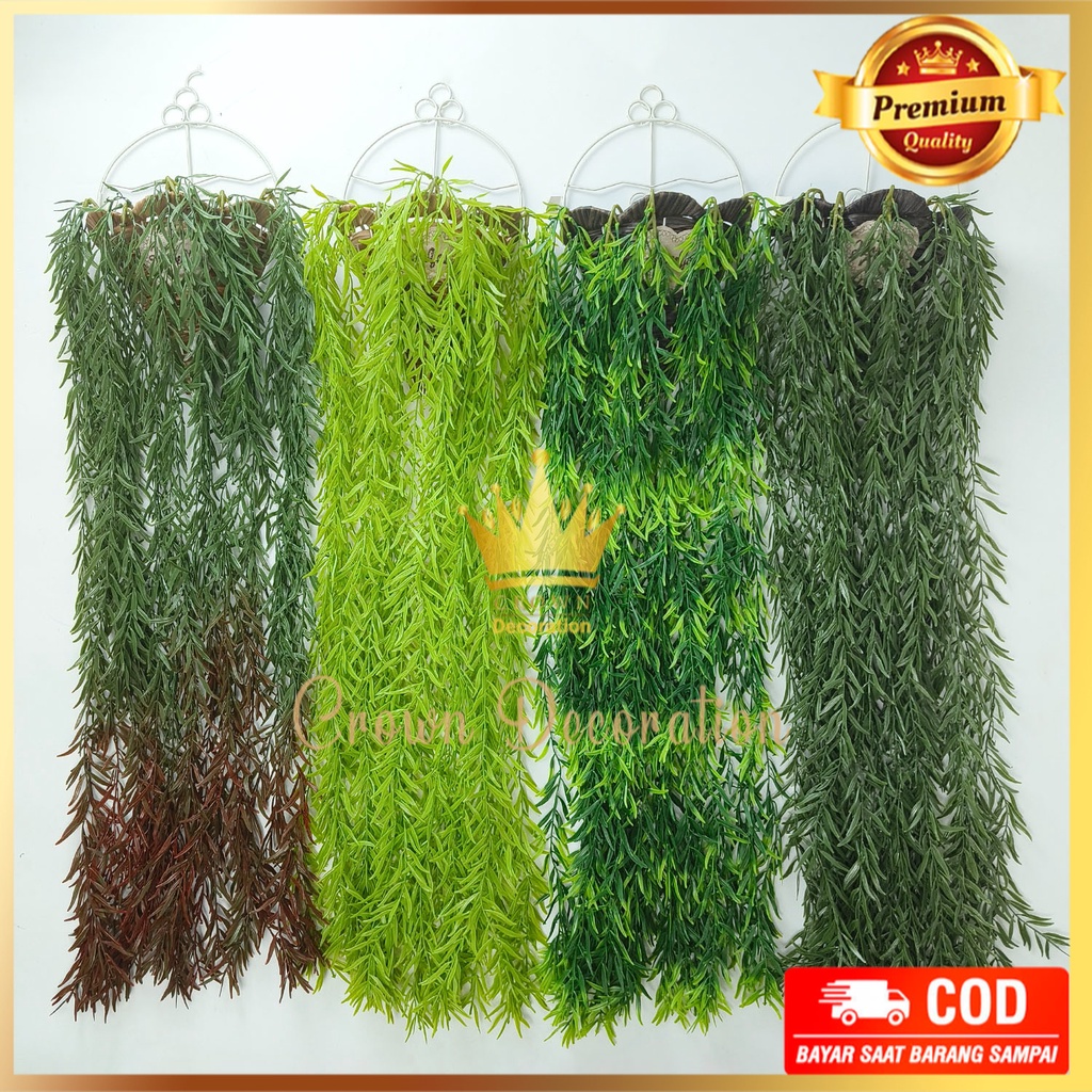 Jual DAUN RAMBAT JUNTAI BAMBU ARTIFICIAL DAUN WILLOW BAMBOO BERCABANG ...