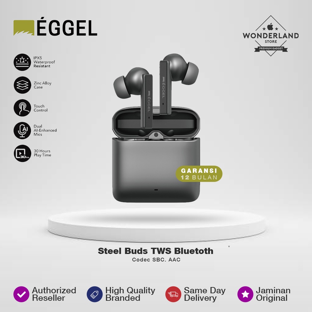 Jual Eggel Steel Buds Zinc Alloy Metal Case AI Mics TWS Bluetooth IPX5 ...
