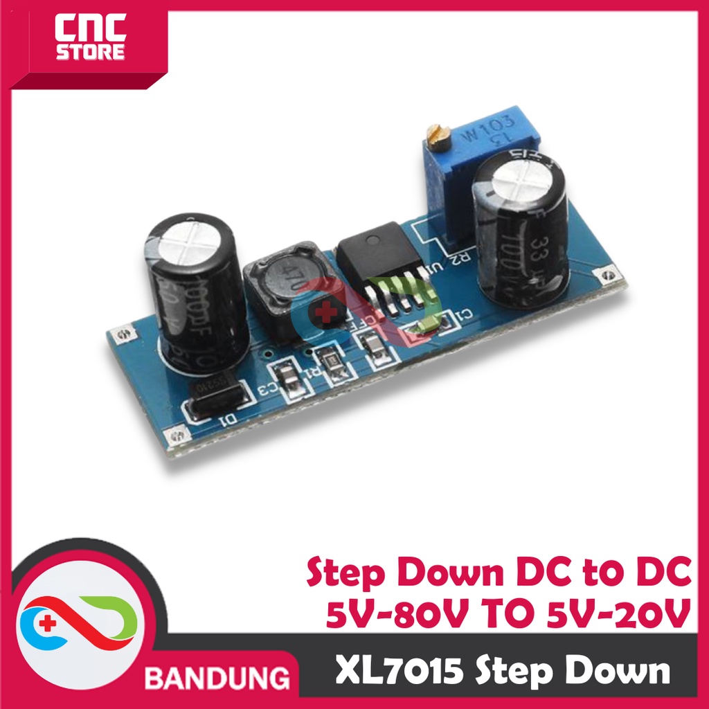 Jual XL7015 Step Down DC DC Adjustable 5V-80V TO 5V-20V 0.8A | Shopee ...