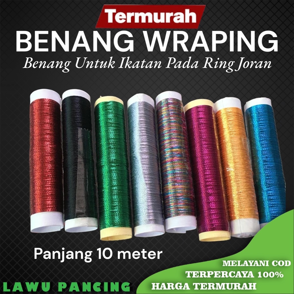 Jual Benang Wraping Warna Lengkap Panjang 10 M | Shopee Indonesia