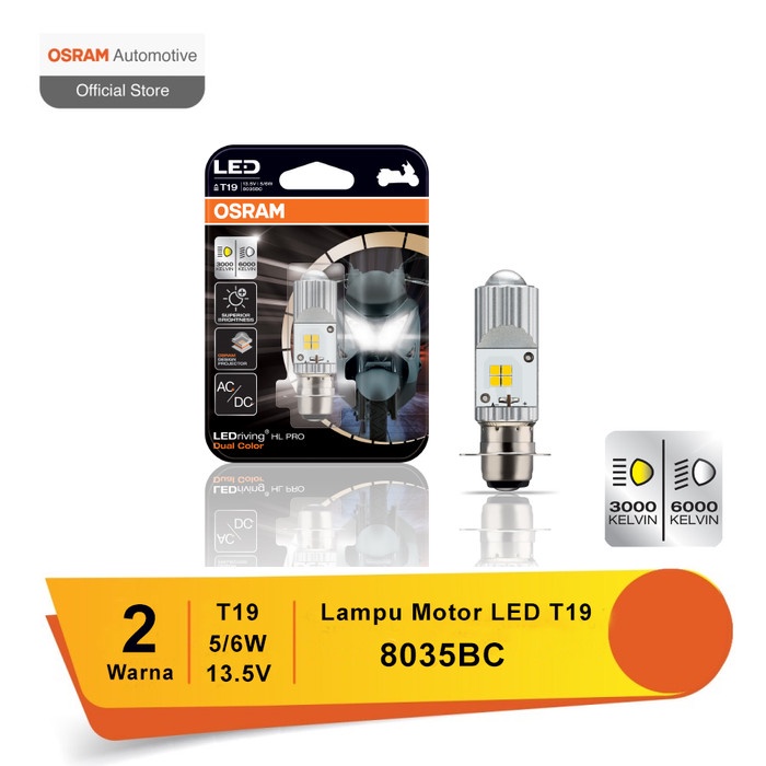 Jual Osram Lampu LED Motor T19 H6 M5 K1 LEDriving T19 PRO Dual Color | Shopee Indonesia