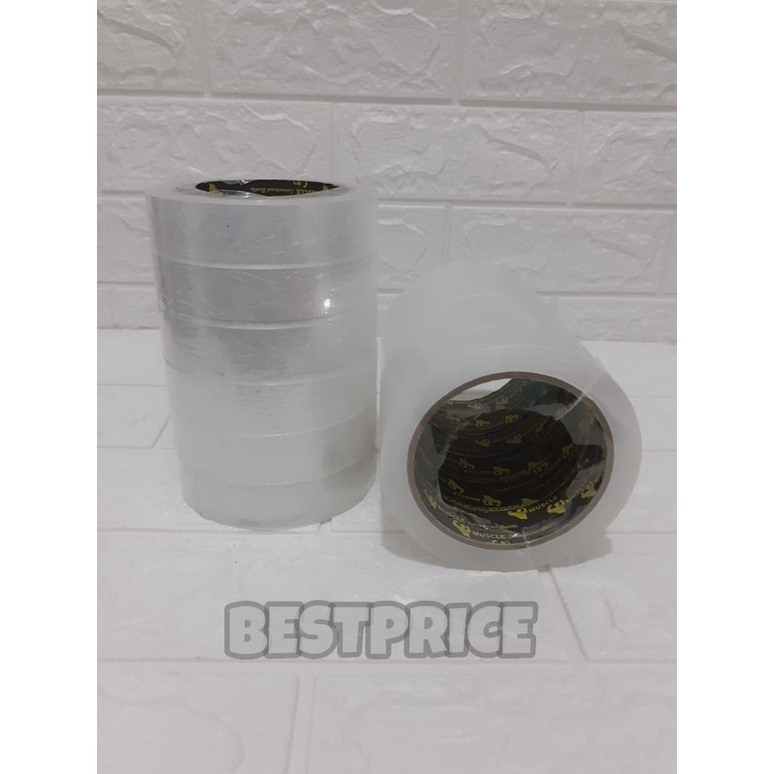 Jual 1 ROLL LAKBAN / ISOLASI MUSCLE 1 INCH / 24 MM x 90 M 45 MICRON ...