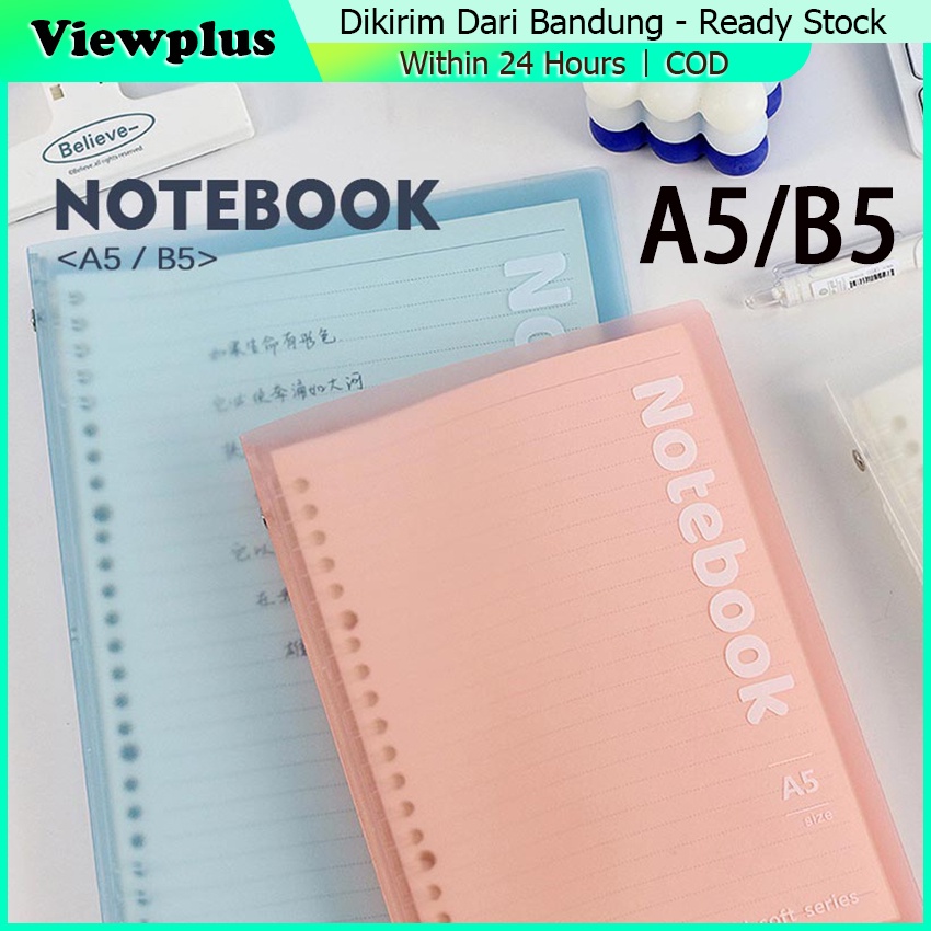 Jual Binder Notebook A5 B5 Buku Tulis Catatan Transparan TRG Loose-Leaf ...