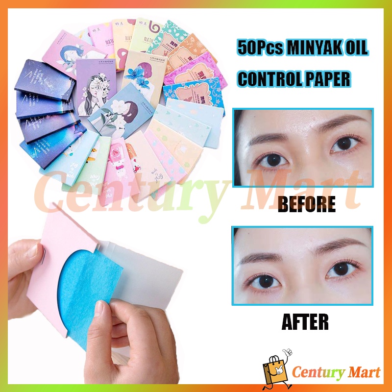 Jual 50Pcs Kertas Minyak Wajah Kertas Control/ Film Menyerap Minyak ...