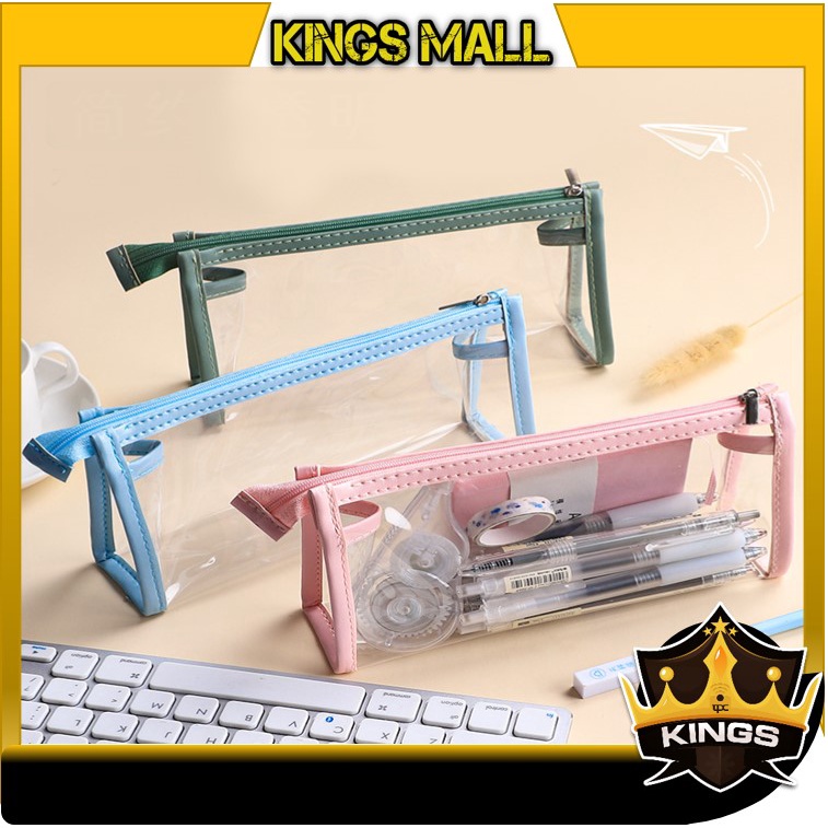 Jual KINGS - S5993 Kotak Pensil Bening / Kotak Pensil Kapasitas Besar ...