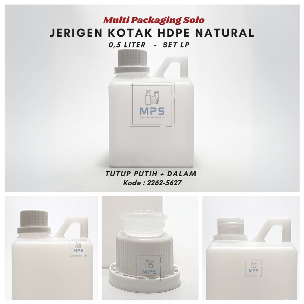 Jual Jerigen 0,5 L Kotak Natural Hdpe / Jerigen Hdpe / Jerigen ...