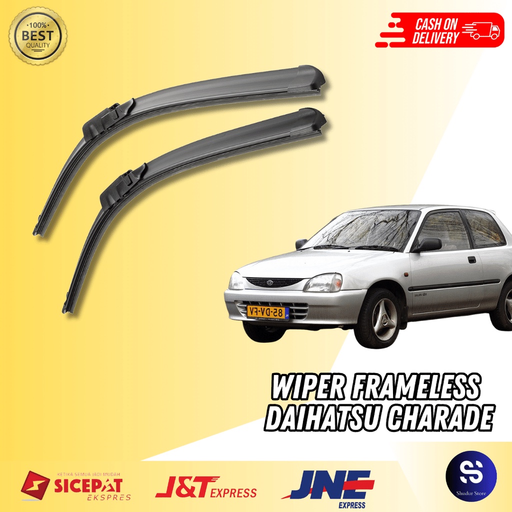 Jual Wiper Frameless Daihatsu Charade Sepasang Kiri dan Kanan Model Banana Karet Tanpa Rangka ...