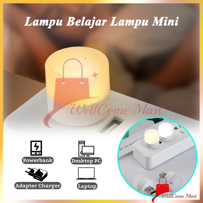 Jual USB Light Night Kamar Malam Bulat / Lampu Kecil Tidur Usb Mini LED ...