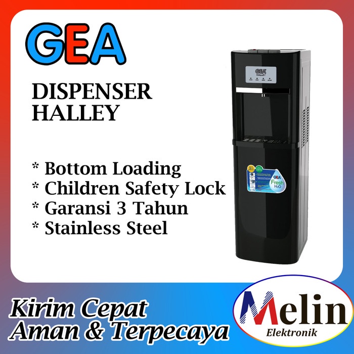 Jual DISPENSER GEA HALLEY BOTTOM LOADING LOW WATT GALON BAWAH | Shopee ...