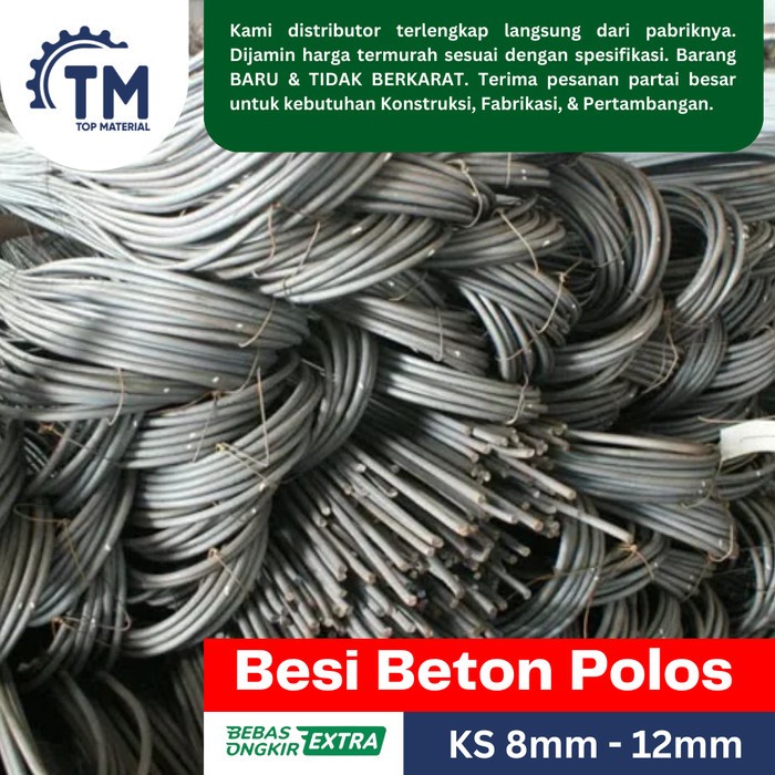 Jual Besi Beton Polos Merek KS 8mm - 12mm x 12M Full SNI | Shopee Indonesia