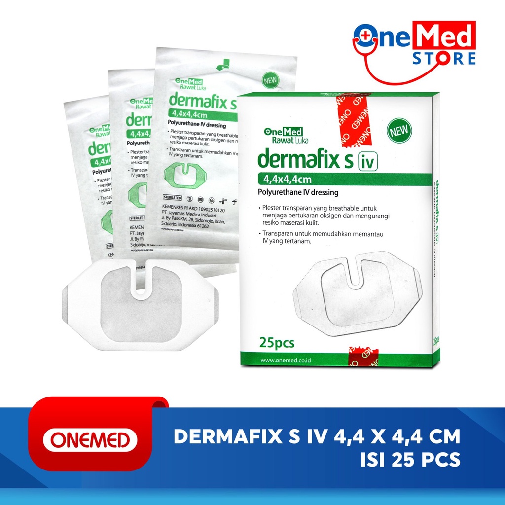 Jual OneMed Dermafix S IV 4,4 x 4,4 cm Box Isi 25 Pcs | Shopee Indonesia