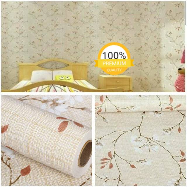 Jual Wallpaper Dinding Sticker Dinding Bunga Sakura Rantingn Daun Merah ...