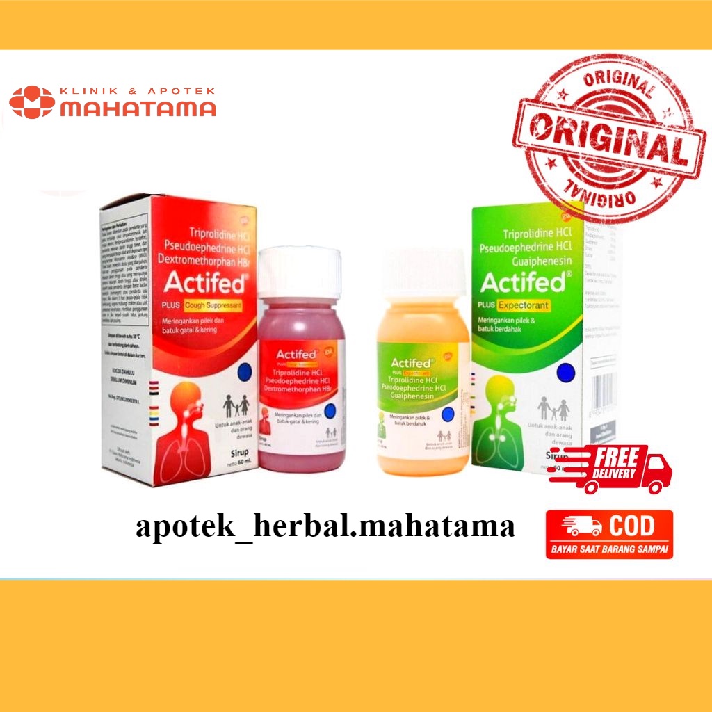 Jual Obat Sirup ACTIFED PLUS EXPECTORANT Hijau - COUGH SUPPRESSANT ...