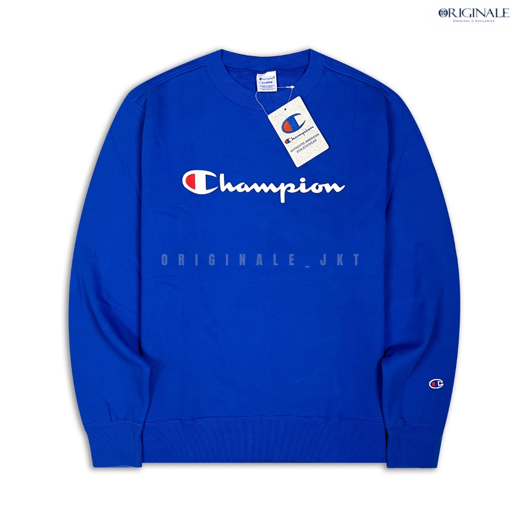 Jual Sweater Pria 23 S/S Basic Script by CHM - Royal Blue | Shopee Indonesia