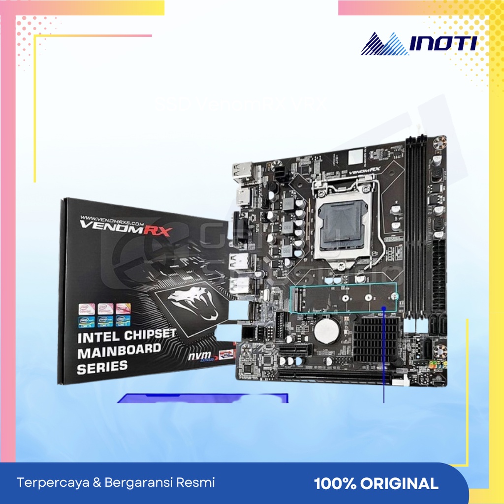 Jual Motherboard PC Venomrx Intel H61 DDR3 LGA 1155 ORIGINAL GARANSI RESMI | Shopee Indonesia