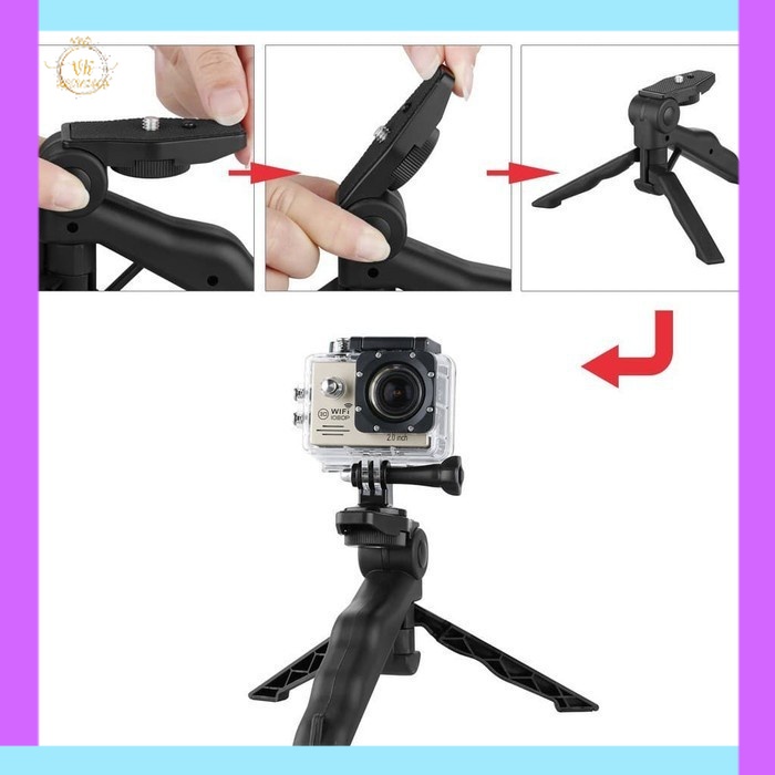 Jual TRIPOD MINI FOLDABLE 2 IN 1 2in1 TRIPOD MINI HD32 HD-32 Holder ...