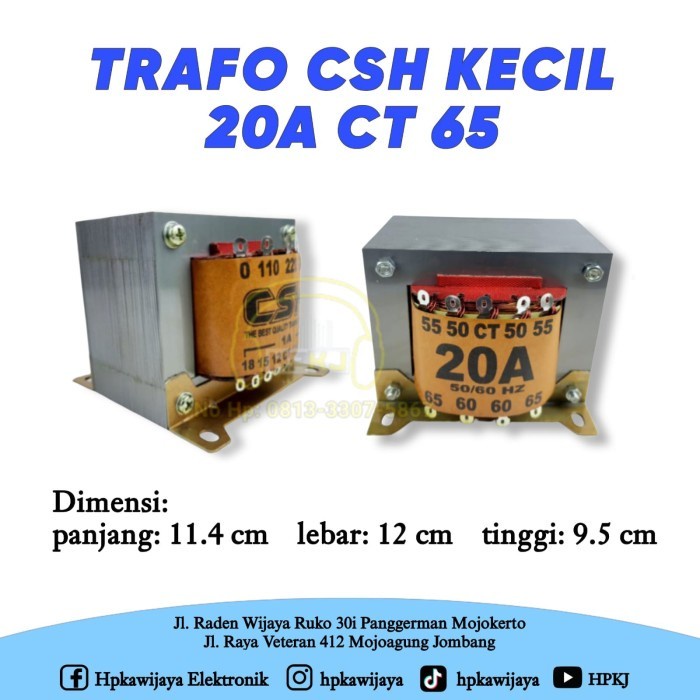 Jual TRAVO TRAFO TRANSFORMER CSH 20A CT 65 KECIL 20 AMPERE 20AH 65V 65 ...