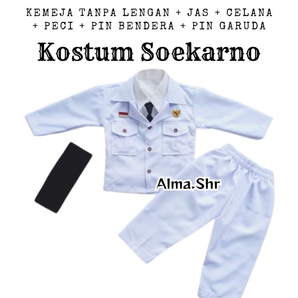 Jual Baju Soekarno Proklamasi Baju Pahlawan Kostum Karnaval Anak Baju ...