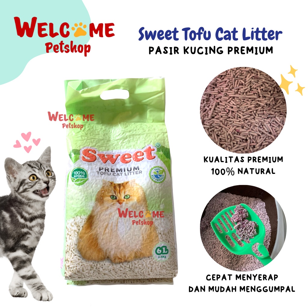 Jual Sweet Tofu Cat Litter 6L Pasir Kucing Gumpal Premium Wangi Clump ...