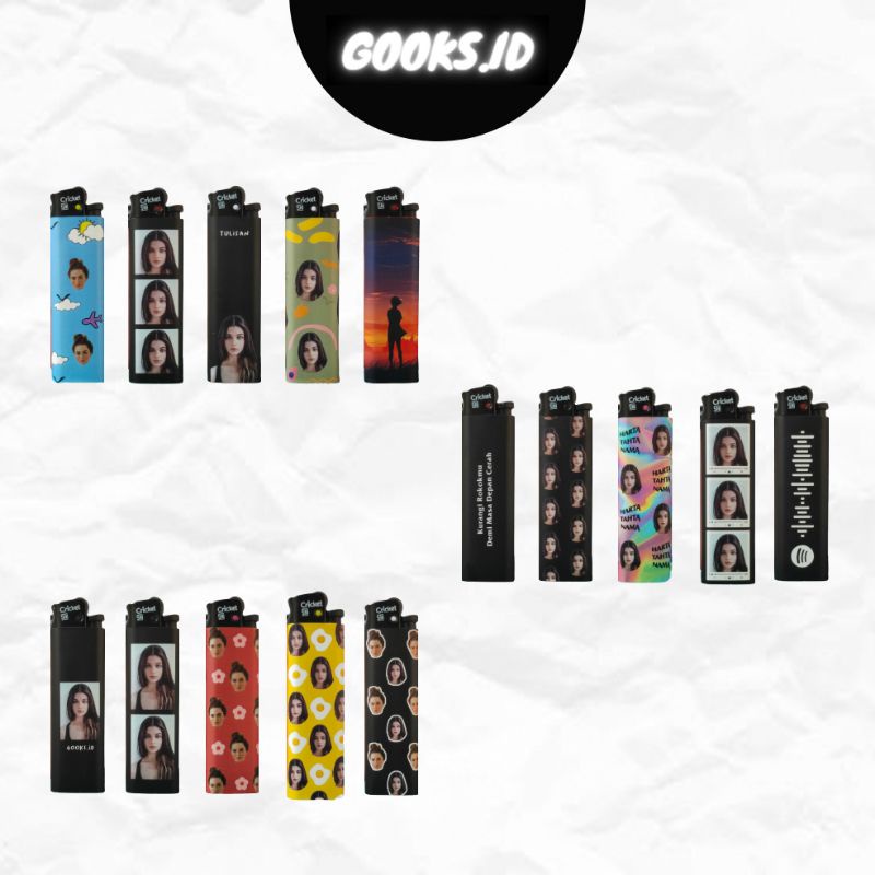 Jual [bisa COD]Korek Mancis Cricket custom Gambar Bebas (Tanpa Minimal ...