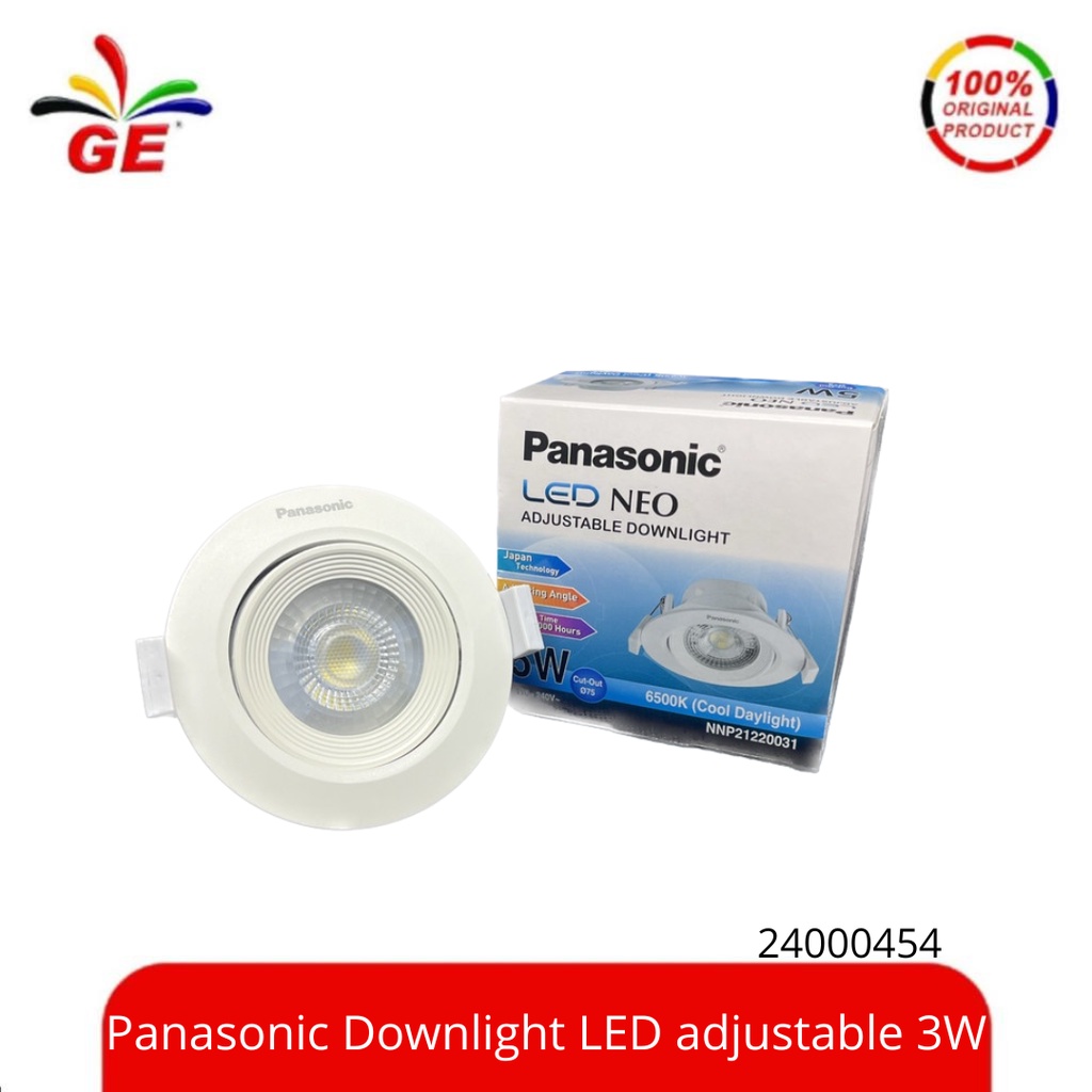 Jual Panasonic Downlight LED Adjustable 3W Cool Daylight - 24000454 ...