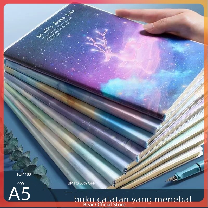 Jual Buku catatan A5 sampul PVC/buku catatan sekolah sampul karet tebal ...