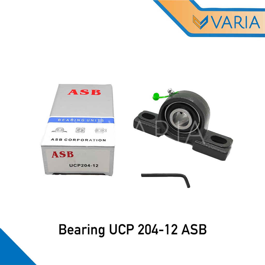 Jual Bearing / Laher Pillow Block Duduk UCP 204-12 As 3/4 inch 19.05 mm ASB | Shopee Indonesia