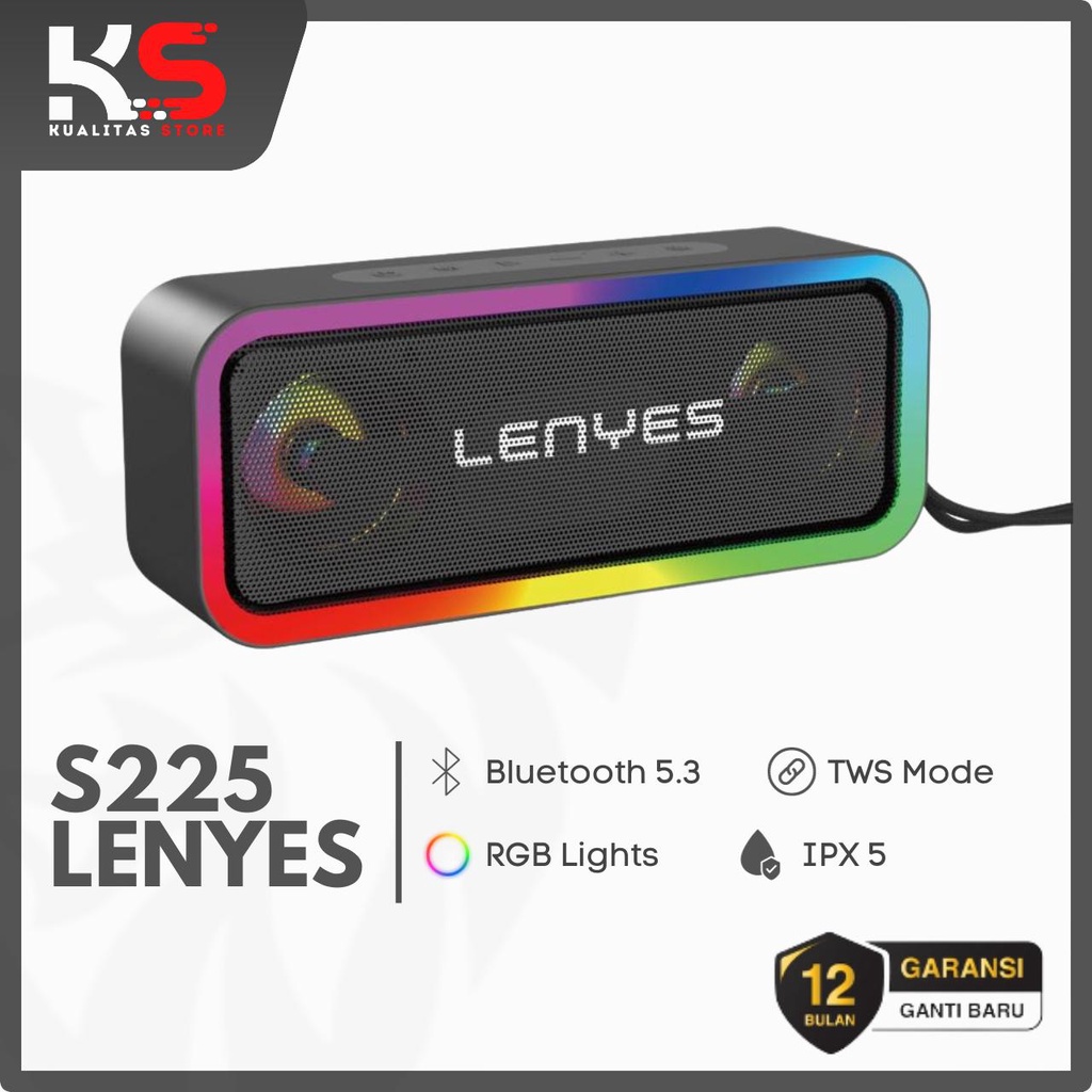Jual LENYES SPEAKER BLUETOOTH RGB TWS V5.3 20WATT WATERPROOF IPX5 HIFI STEREO S225 | Shopee ...