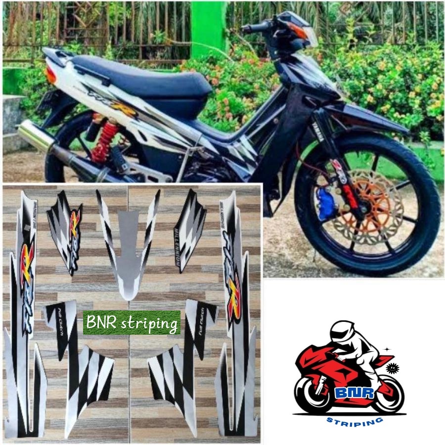 Jual Striping stiker lis Yamaha f1z r f1zr fiz r fizr hitam putih ...
